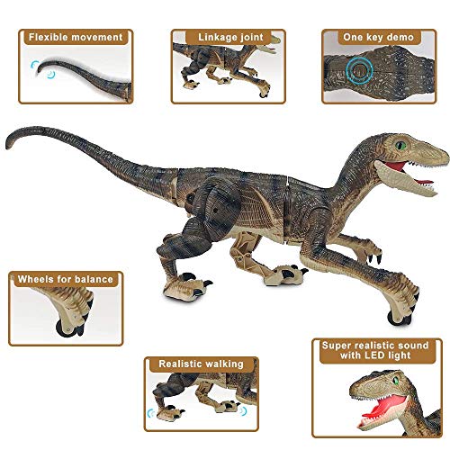 Remote Control Dinosaur Toys for Boys 3-5 RC Dinosaur Robot Toys with Verisimilitude Sound for ...