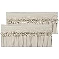 Amazon.com: HIG 2 Pack Camel Ruffle Window Valances – Handcrafted Bow ...