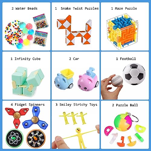 (70 Pack) GONGYIHONG Sensory Fidget Toys Pack, Party Favors Gifts for Kids, Classroom Prizes ...