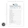 Elephant Baby Shower Word Scramble Game (25 Pack) Baby Boy Shower Games ...