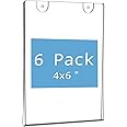 Amazon.com : NIUBEE 4x6 Acrylic Wall Sign Holder Vertical, Clear ...