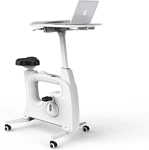 Amazon.com : FLEXISPOT Desk Exercise Bike Home Office Standing Desk Cycle, Deskcise Pro - White ...