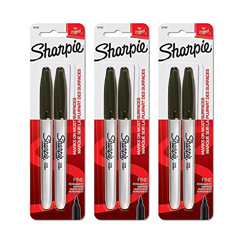 Sharpie 30162PP Fine Point Permanent Markers, Black, Permanent Ink, Ink ...