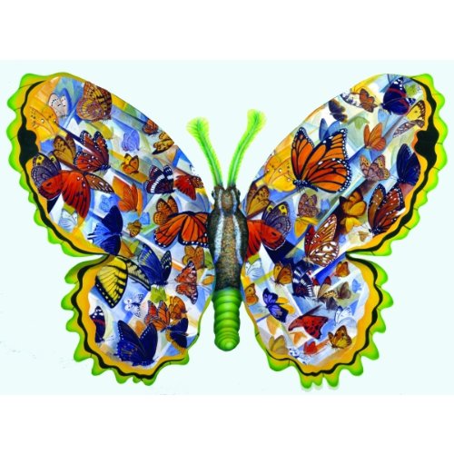 Butterfly Shaped Jigsaw Puzzle | Challenging Gorgeous Vibrant Colored!
