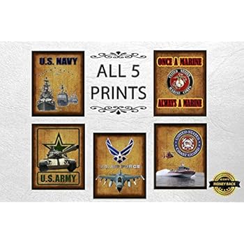 Amazon.com: US Military Branches Poster US Military Military Poster ...