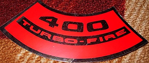 CHEVY 400 TURBO-FIRE AIR CLEANER TOP LID DECAL - STICKER - CHEVROLET ...