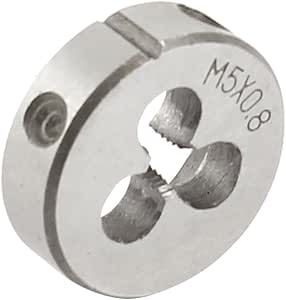 IIVVERR Matriz de rosca redonda de alta velocidade M5 de 25 mm de ...