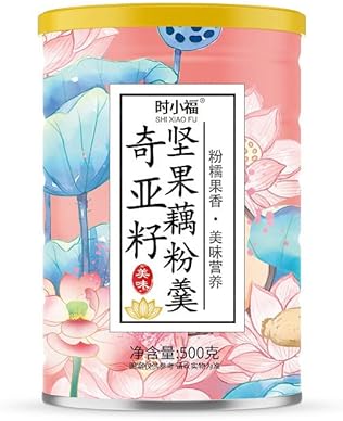 Sweet Scented Chia Seed nut Lotus Root Starch Sou, 奇亚籽坚果藕粉羹500g / can ...
