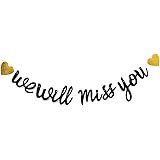 Amazon.com: palasasa We Will Miss You Banner Bunting - for Retirement Party Decorations ...