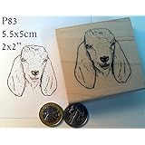 Amazon.com: Nubian Goat Grazing Rubber Stamp - Wood Mounted: Arts ...