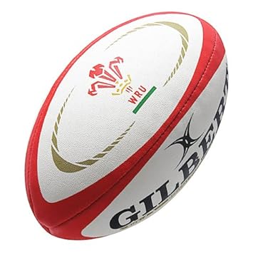Wales Official Replica Rugby Ball White/Red - size 5: Amazon.co.uk ...