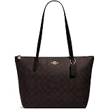 Coach Signature Reversible PVC City Large Tote Bag Handbag Brown / Red ...