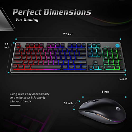 HP Gaming Keyboard and Mouse Combo - HPKM300F, Wired RGB Backlit ...