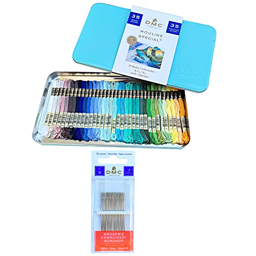 DMC Embroidery Floss, Scenic Tin Collection, 35 Colors,DMC Cotton ...