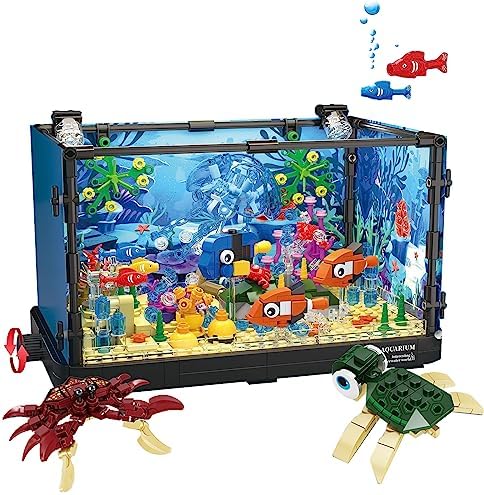 ENJBRICK Fish Tank Aquarium Building Set for Adutls,Compatible with ...