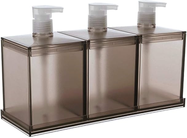 MoYin Refillable Empty Shampoo Bottle Set,Dispensing Containers with ...