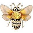 Amazon.com: Rhinestone Bee Brooch Pin for Women Girls Fashion Cute ...