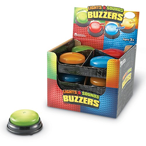 Learning Resources Lights and Sounds Buzzers, Game Show Buzzers ...