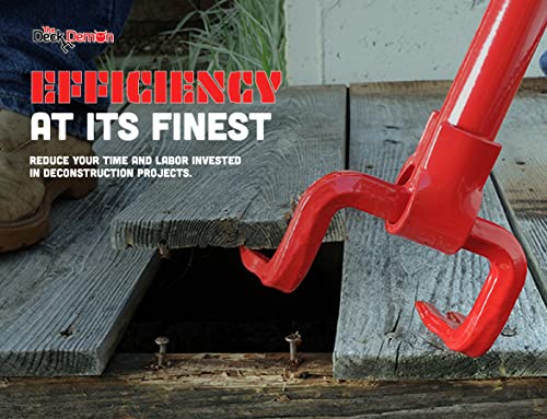Deck Demon Wrecking Bar - 44 Inch Steel Deck Board Remover Tool - Save ...