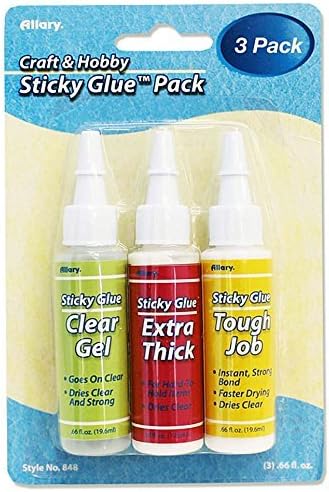 Amazon.com: Craft & Hobby Sticky Glue Pack (Clear Gel, Extra Thick ...