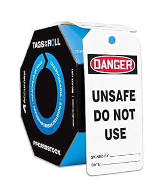 Danger Tag By The Roll, 6-1/4 x 3, PK100: Amazon.com: Industrial ...