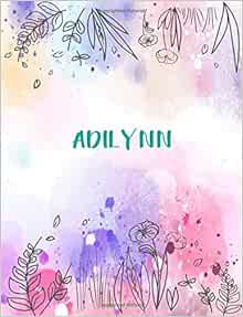 Adilynn: 8.5x11 inches 110 Lined Pages 55 Sheet Peony Floral in Dream ...