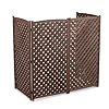 DermaPAD 4-Panel Wood Lattice Air Conditioner Screen - 60" H (Brown) in ...