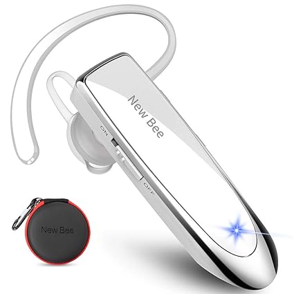 New Bee Bluetooth Headset V5.0 Handsfree Bluetooth Earpiece with 24h ...