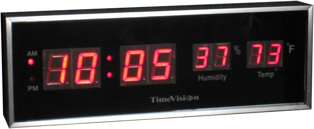 Amazon.com: TimeVision LED Weather Station Clock: Home & Kitchen