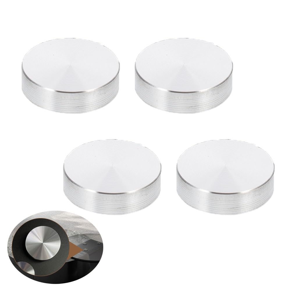 UtySty 4 Pack Aluminum Disc Glass Table Leg Mounting Plates - Round Top ...