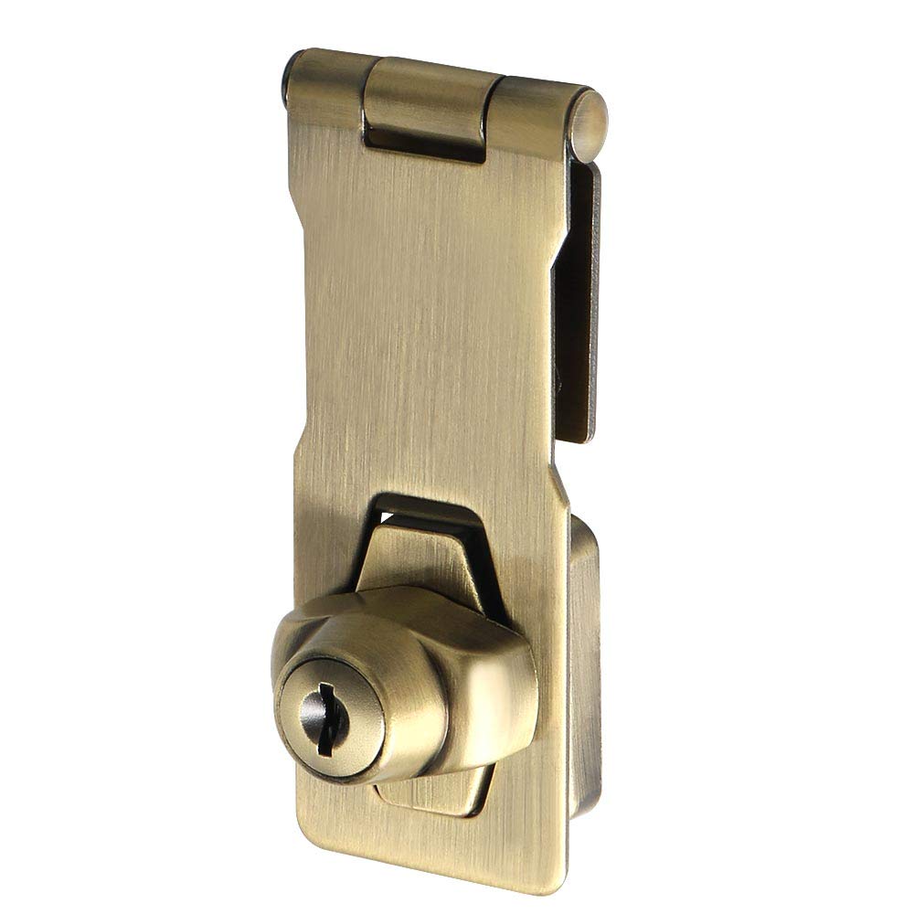 Alise Keyed Hasp Lock,4 Inch Safety Packlock Clasp Hasp Lock Latch with ...