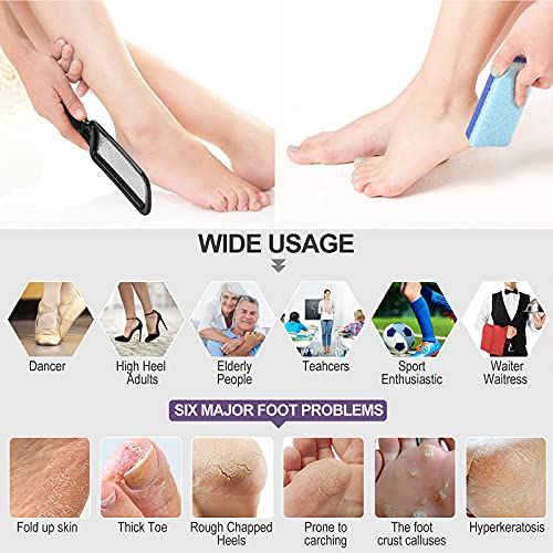 Professional Foot File Set, One Portable Foot File and 4 Packs of 2 in ...