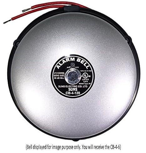SUNS CB-4-6 Gray 6V Alarm Bell 4 Inch 6 Volt DC (4" in 6 VDC): Amazon ...