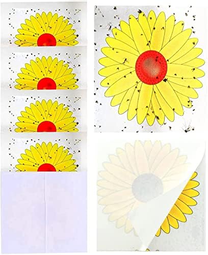 12 PCS Window Fly Traps Sunflower Fruit fly killer Window Fly Stickers ...