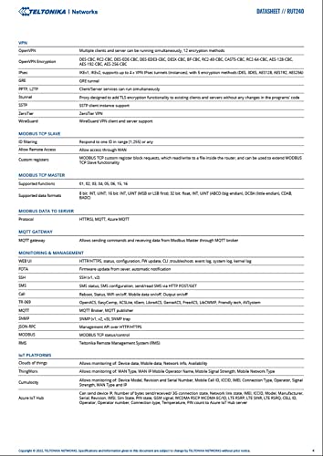 Teltonika RUT2400AU000 - RUT240-01 3G 4G LTE WiFi Router (US/Canada ...