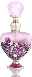 Amazon.com: YU FENG Vintage Dragonfly Pewter and Glass Perfume Bottle ...