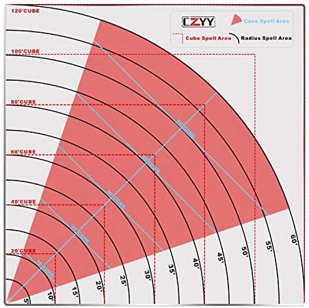 Cone Spell AOE Template Acrylic Areas of Effect Damage Markers Tabletop ...
