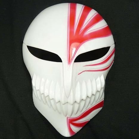 Henweit Bleach Kurosaki Ichigo Bankai Full Face/Half Face Mask Anime ...