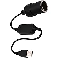 Amazon.com: USB Cigarette Lighter Adapter - iGreely USB A Male to 12V Car Cigarette Lighter ...