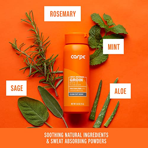 Carpe Sweat Absorbing Groin Powder (For Men) - Designed for Maximum ...