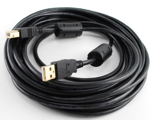 Cablesonline, 20 Feet Hi-Speed USB 2.0 A-Male to B-Male Cable with Two ...