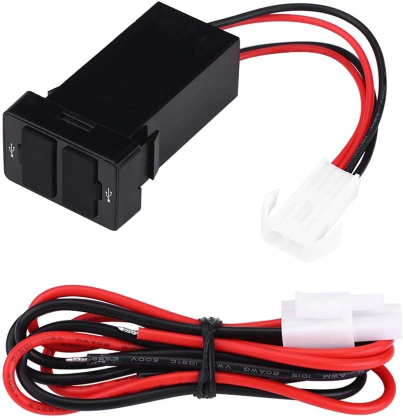 2.1A Dual USB Charger Socket Power Outlet, 12V-24V USB Car Charger with ...