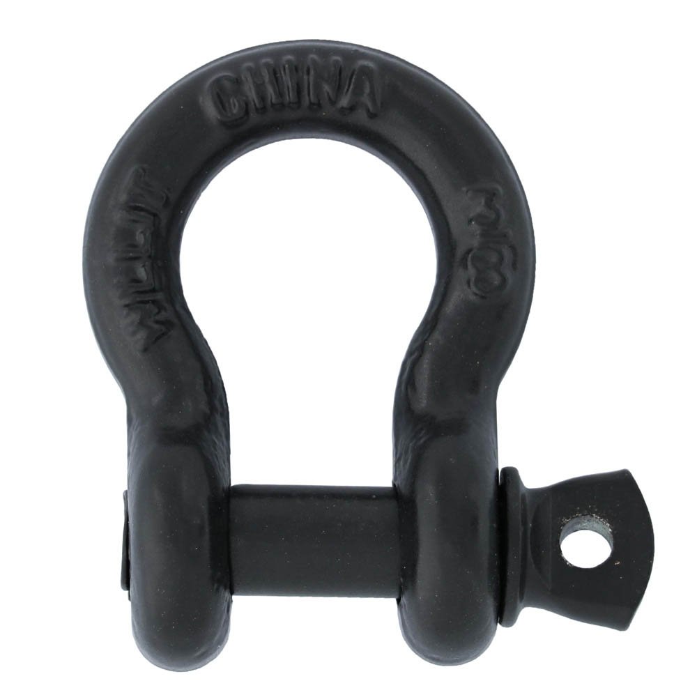 Black Painted Galvanized Screw Pin Anchor Shackle 3/8 in 1 ton ...