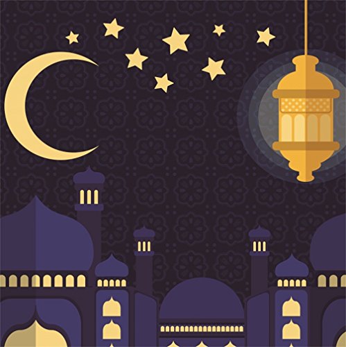 Buy CSFOTO 5x5ft Background for Mosque Night Star Curved Moon ...