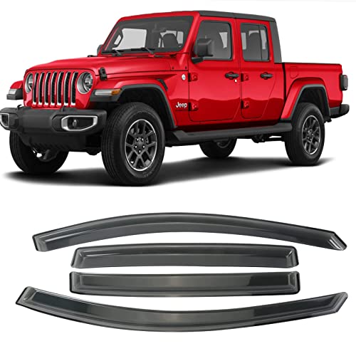LINLINS Rain Guard 4-Piece for 2018-2022 Jeep Wrangler JL Unlimited 4 ...