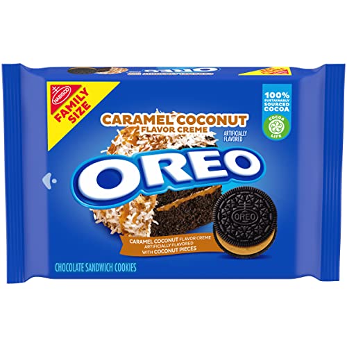 OREO Caramel Coconut Flavored Creme Chocolate Sandwich Cookies, Family ...