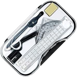 Maths Set, Geometry Compasses Set 8pcs School Protractor Rulers Set ...