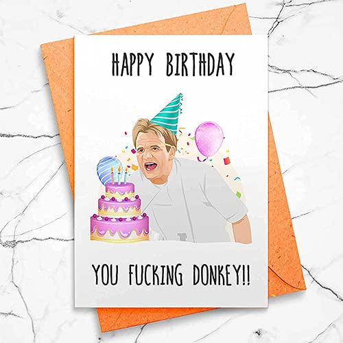 Funny Gordon Ramsay Yelling Birthday Card, Hell's Kitchen Meme, New ...