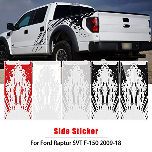 Luixxuer Vehicle Side Bed Decals Kit Mud Splash Sticker Vinyl For Ford ...