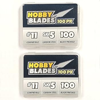 Amazon.com: #11 Hobby Blades - Precision Cut SK5 Carbon Steel for Art ...